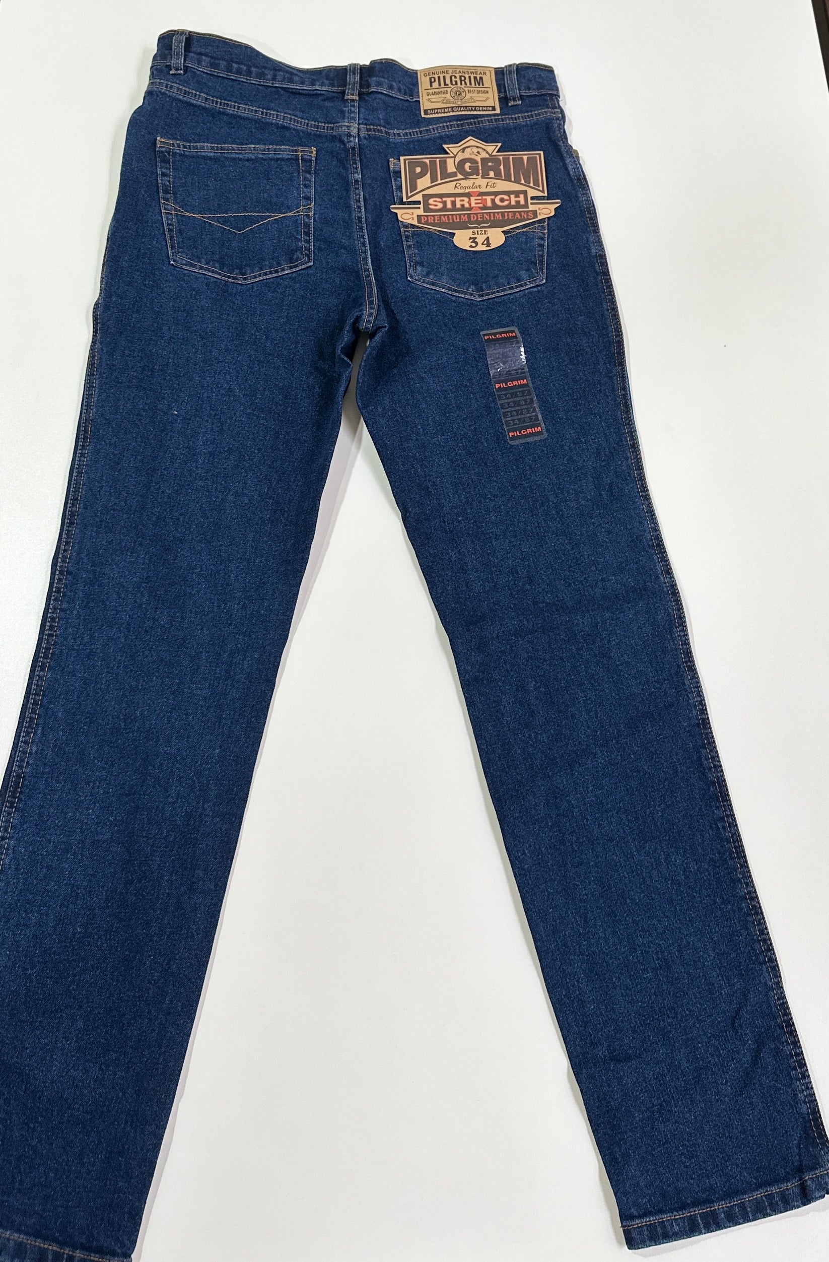 Mens 5 Pocket Western Jean, Stretch, Regular Leg, Indigo Stonewash ...