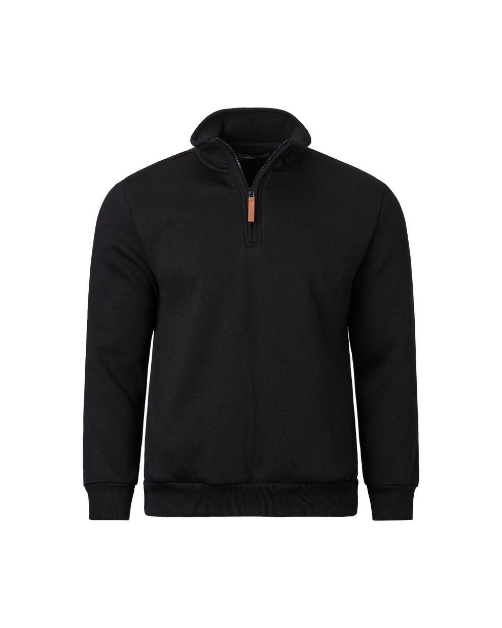 Mens Quarter Zip Fleece Top Black Pilgrim Clothing Company